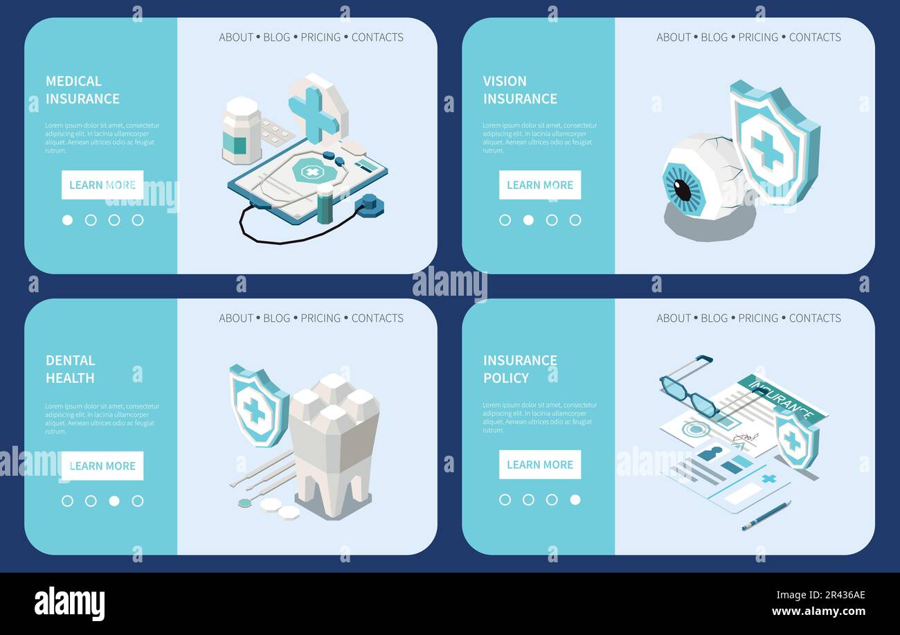 Health medical insurance isometric set with healthcare app symbols ...