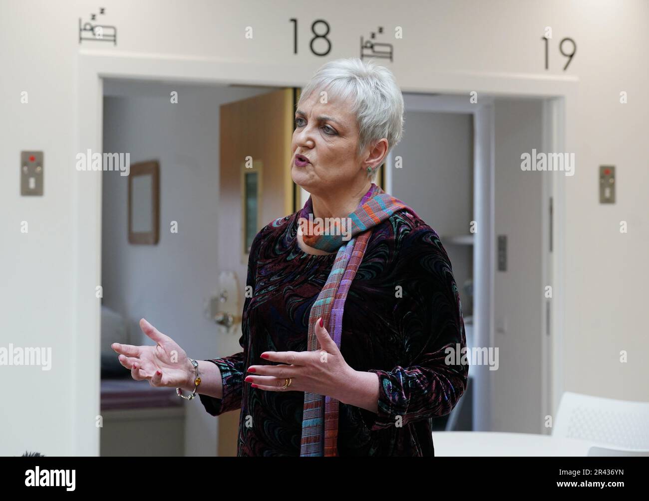 Justice Secretary Angela Constance during a visit to the new HMP and ...