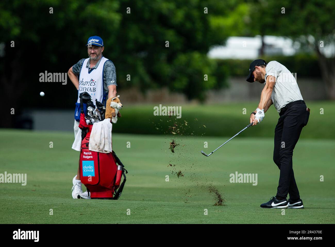 FORTH WORTH, TX - MAY 25: Patrick Rodgers of United States hits his ...