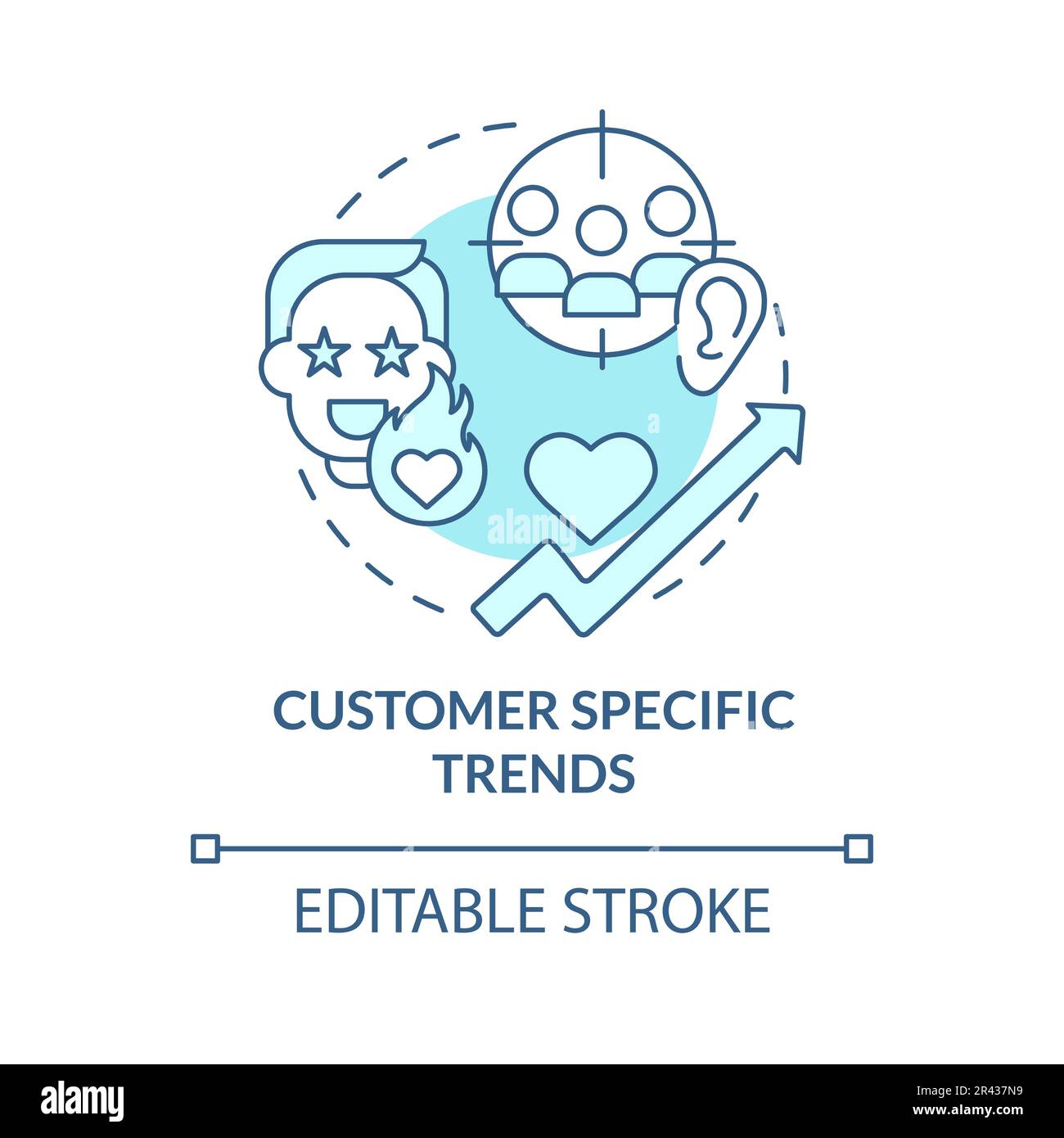 Customer specific trends turquoise concept icon Stock Vector Image ... Customer specific trends turquoise concept icon Stock Vector Image ...