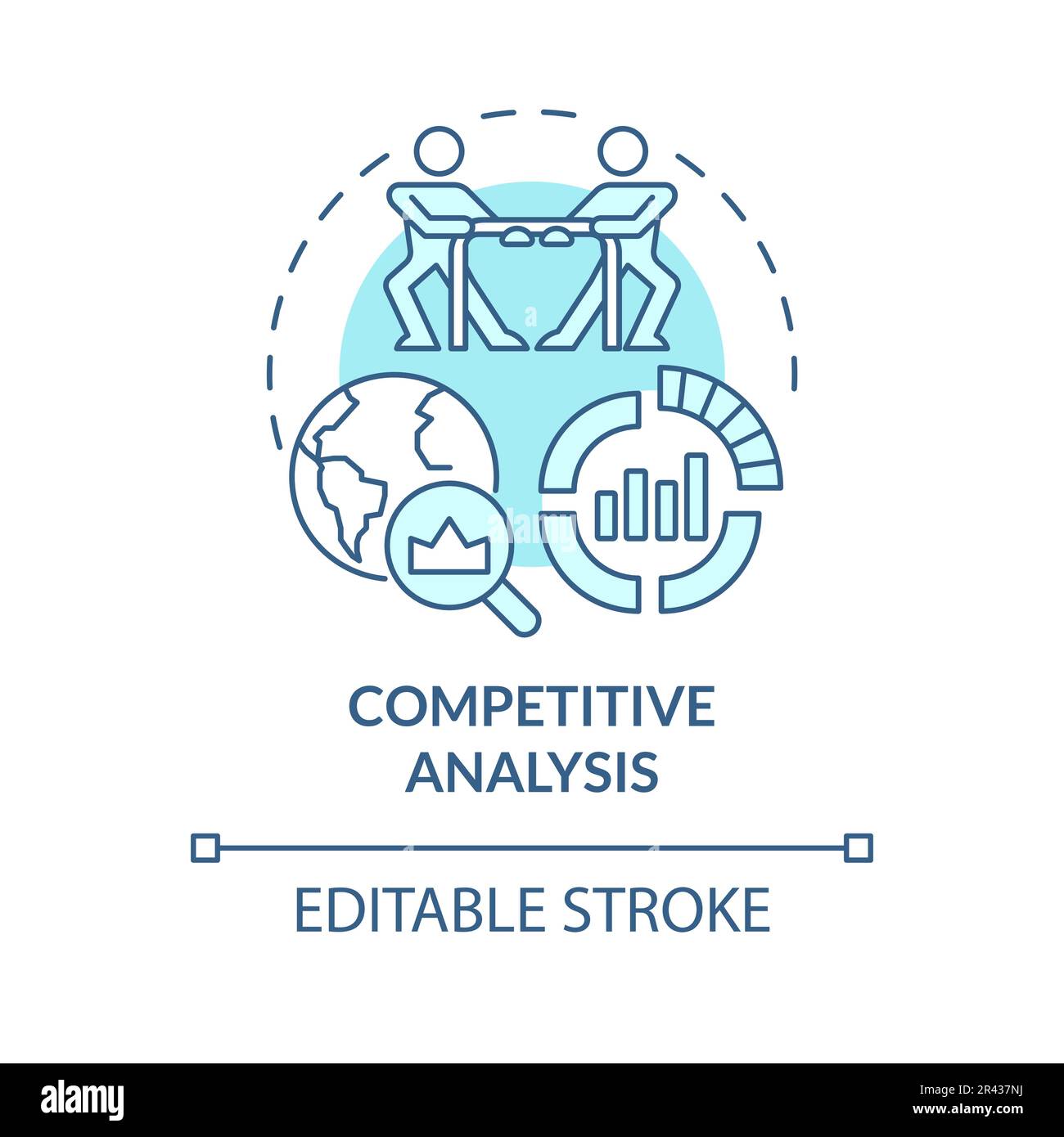 Competitive analysis turquoise concept icon Stock Vector Image & Art ...