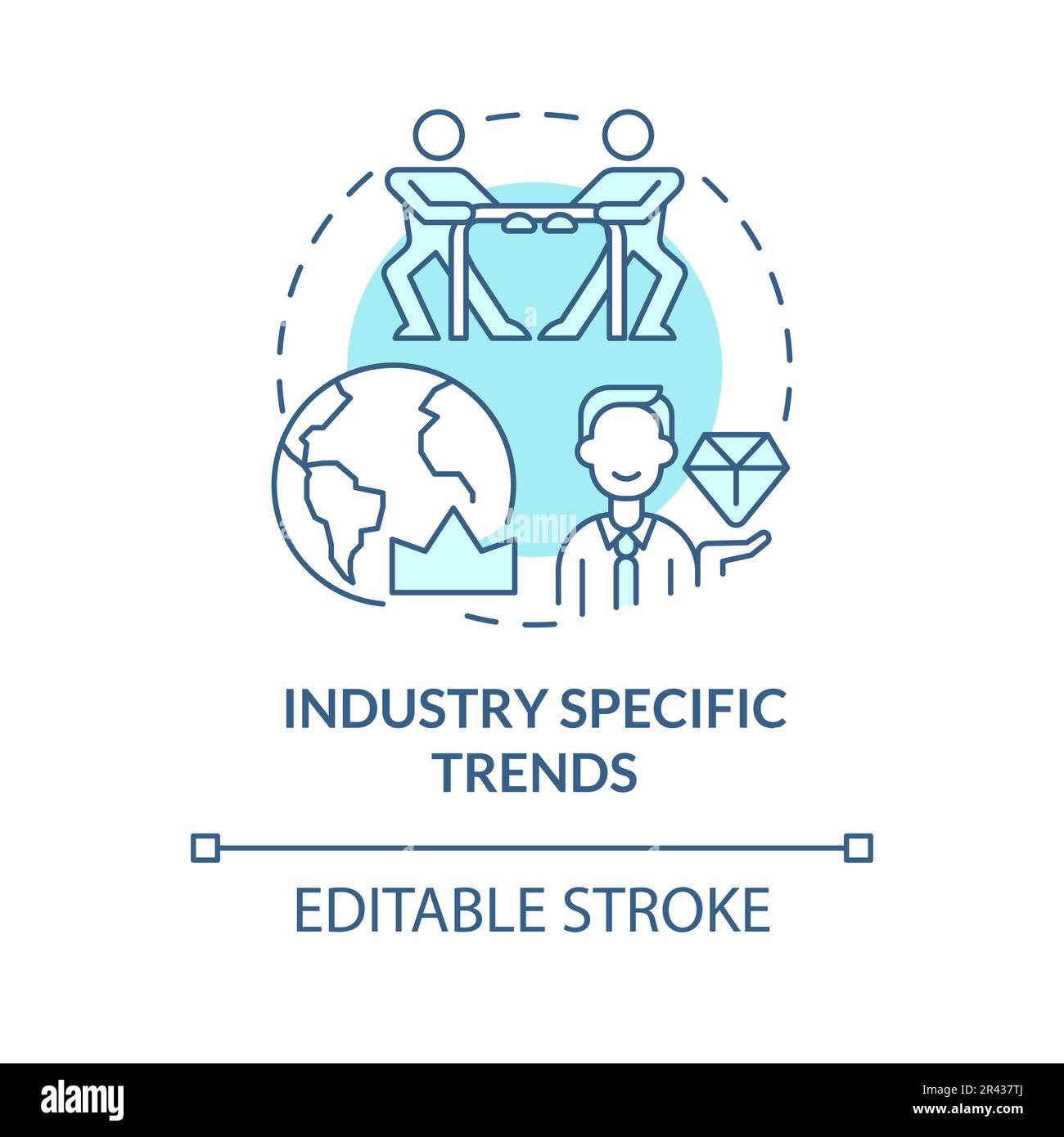 Industry specific trends turquoise concept icon Stock Vector Image ...