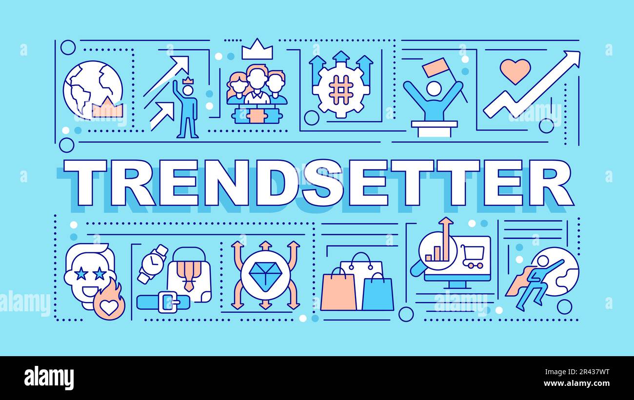 Trendsetter word concepts turquoise banner Stock Vector Image & Art - Alamy