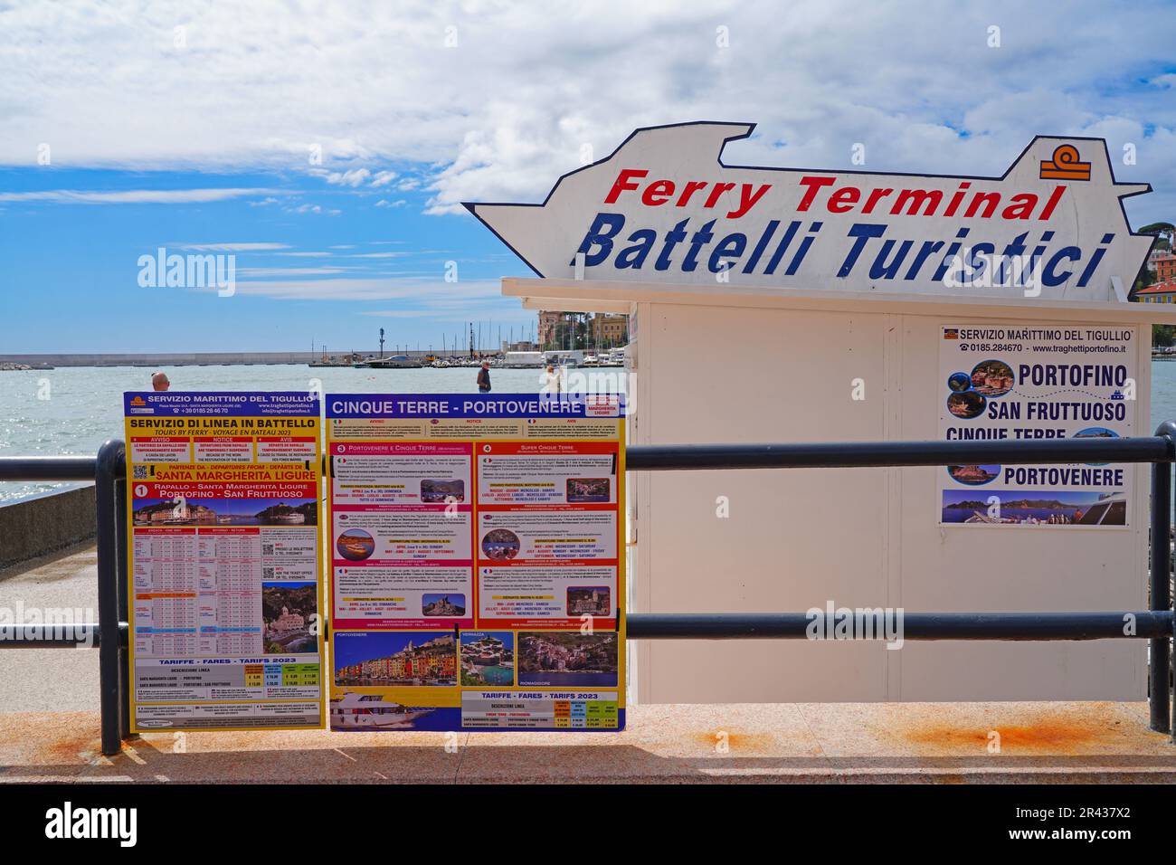 RAPALLO, ITALY -15 APR 2023- View of Rapallo, a seaside resort town on ...