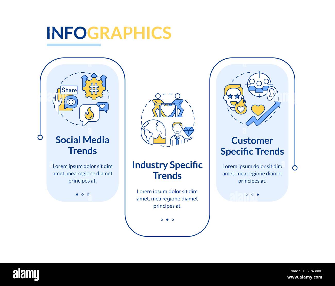 Trends categories rectangle infographic template Stock Vector Image ...