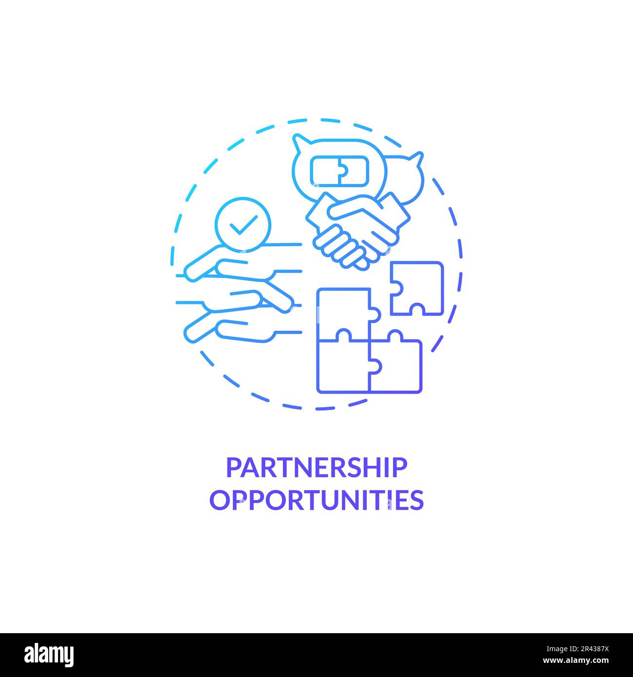 Partnership opportunities blue gradient concept icon Stock Vector Image & Art - Alamy