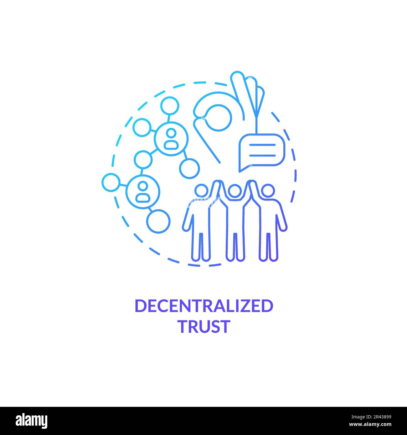 Decentralized trust blue gradient concept icon Stock Vector Image & Art ... Decentralized trust blue gradient concept icon Stock Vector Image & Art ...