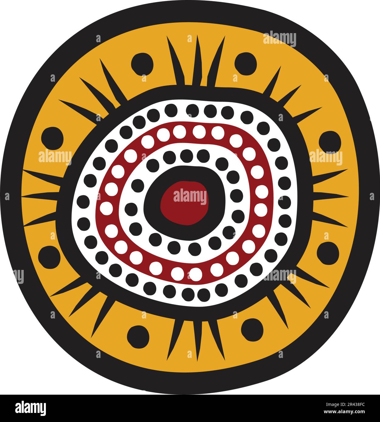 Aboriginal art dots painting icon logo design Stock Vector Image & Art ...