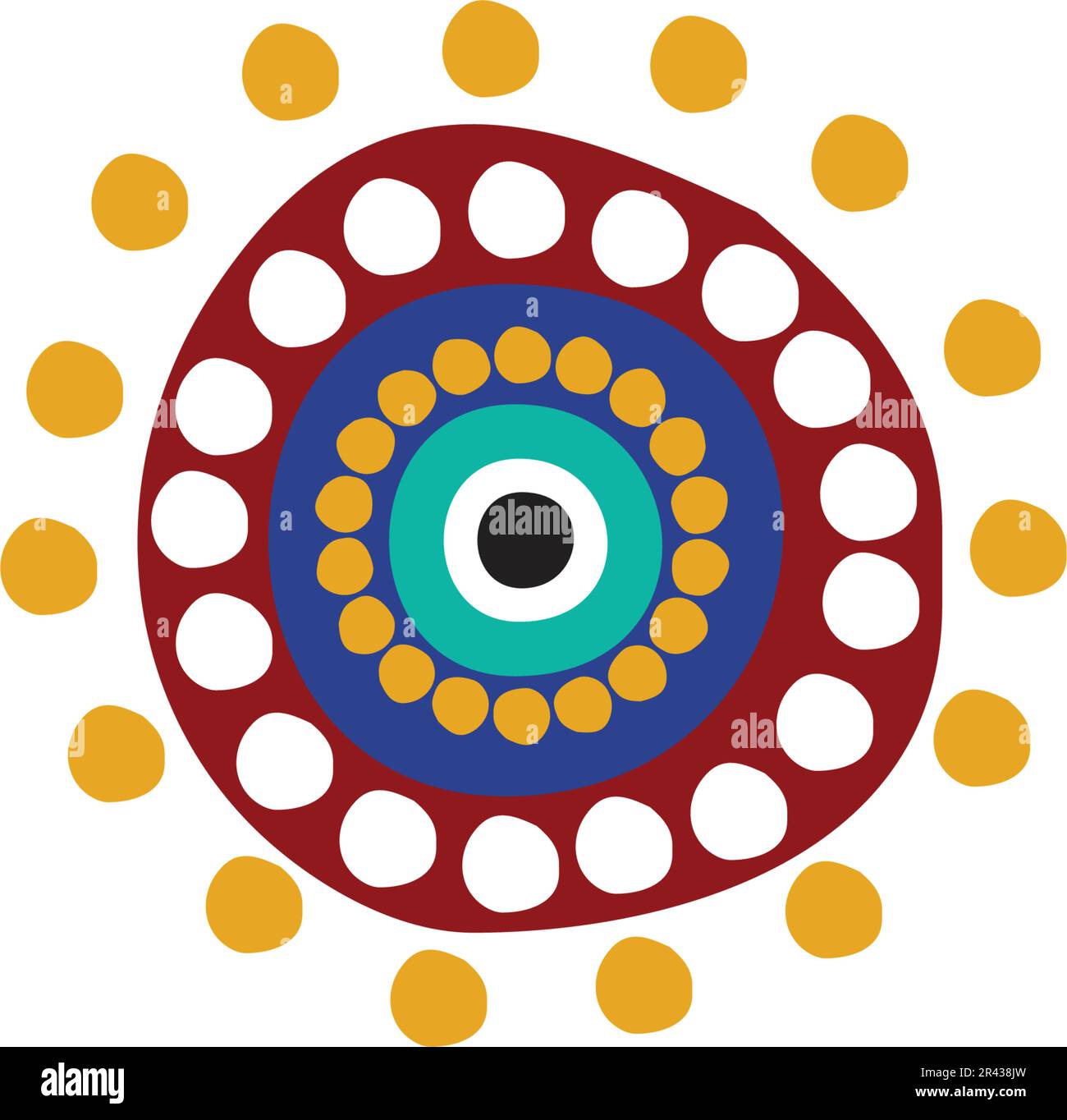 Aboriginal art dots painting icon logo design Stock Vector Image & Art ...