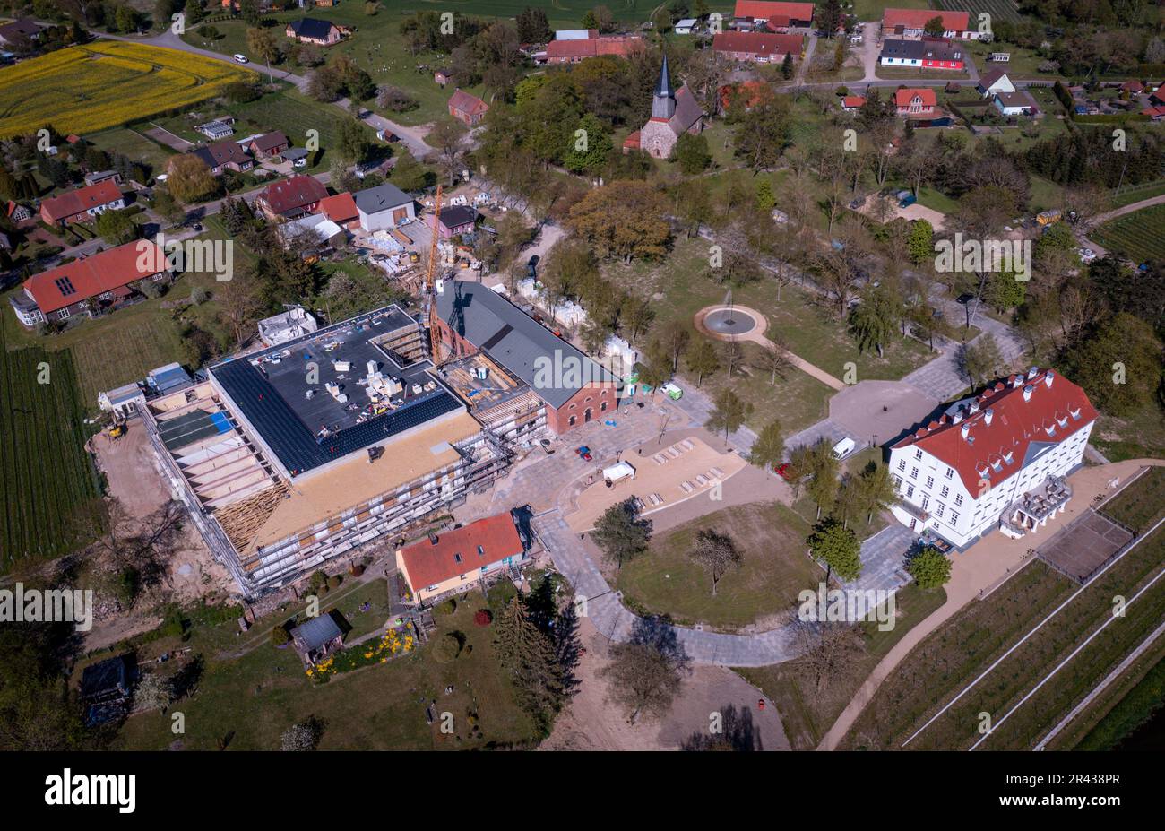 Rattey, Germany. 09th May, 2023. A new building with wine cellar ...