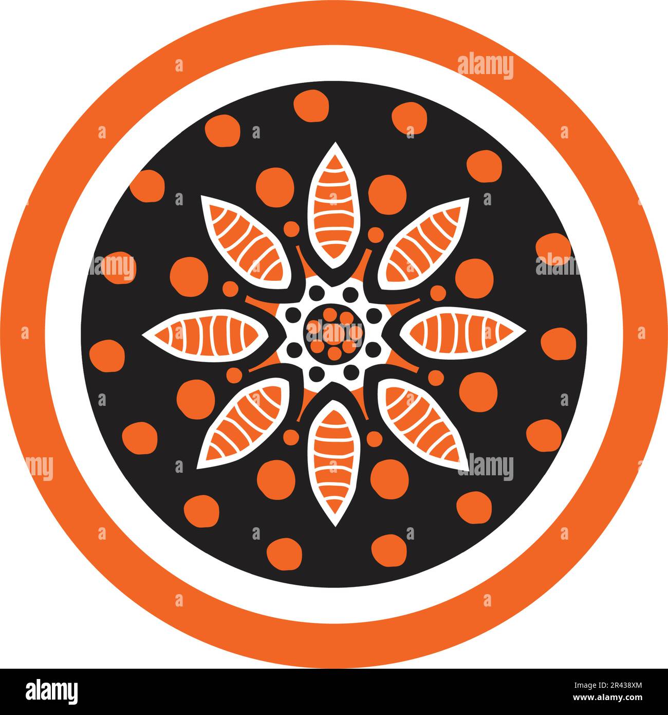 Aboriginal art dots painting icon logo design Stock Vector Image & Art ...