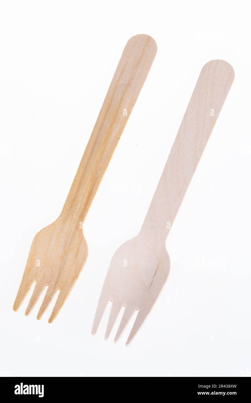 wooden kitchen utensils for takeaway two fork made from recycled wood ...