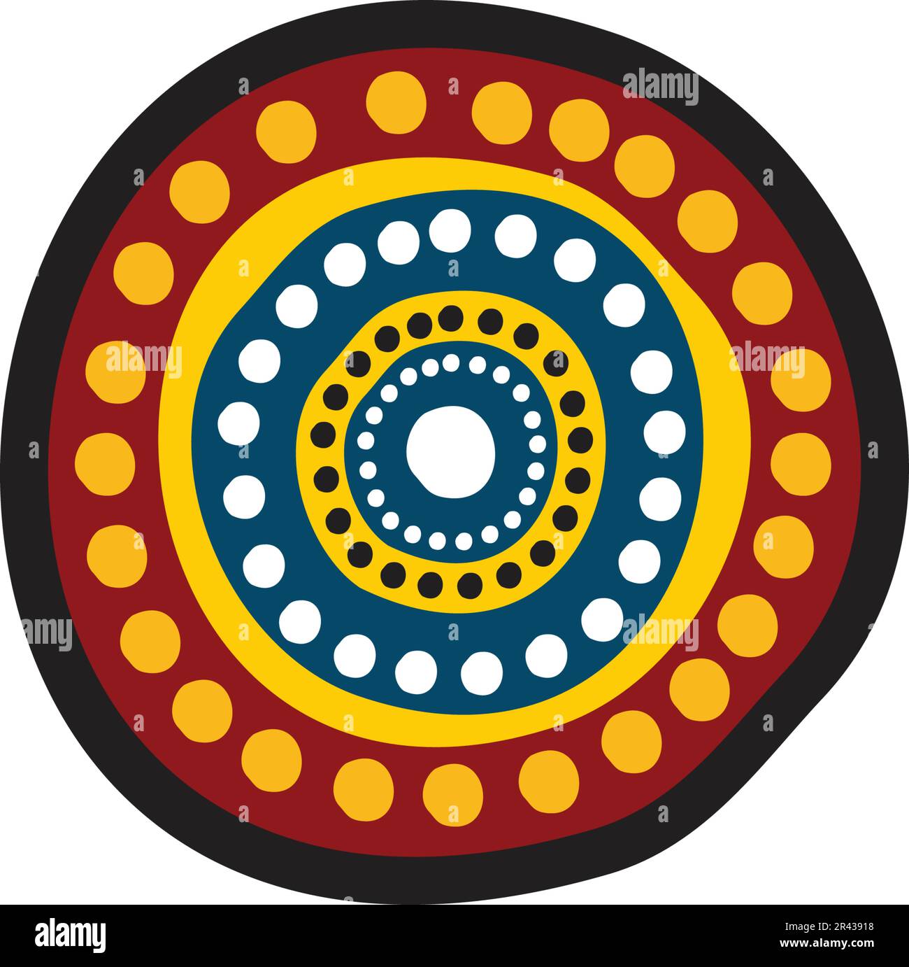 Aboriginal art dots painting icon logo design Stock Vector Image & Art ...
