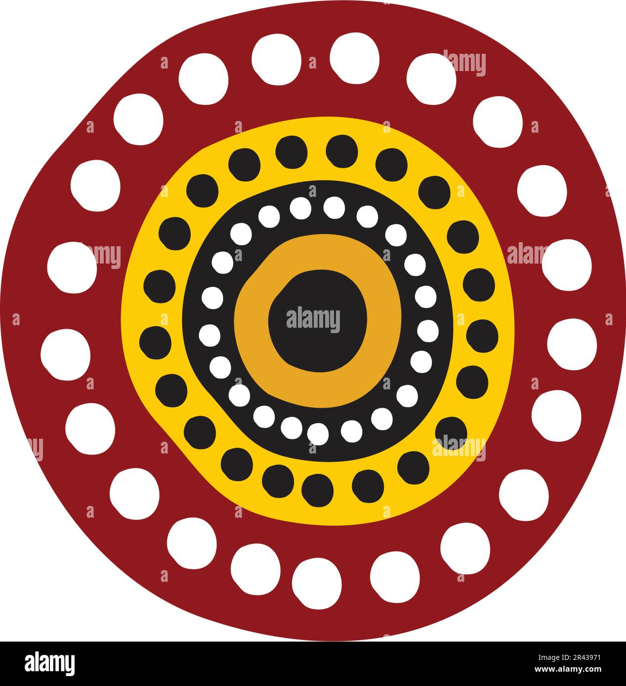 Aboriginal art dots painting icon logo design Stock Vector Image & Art ...