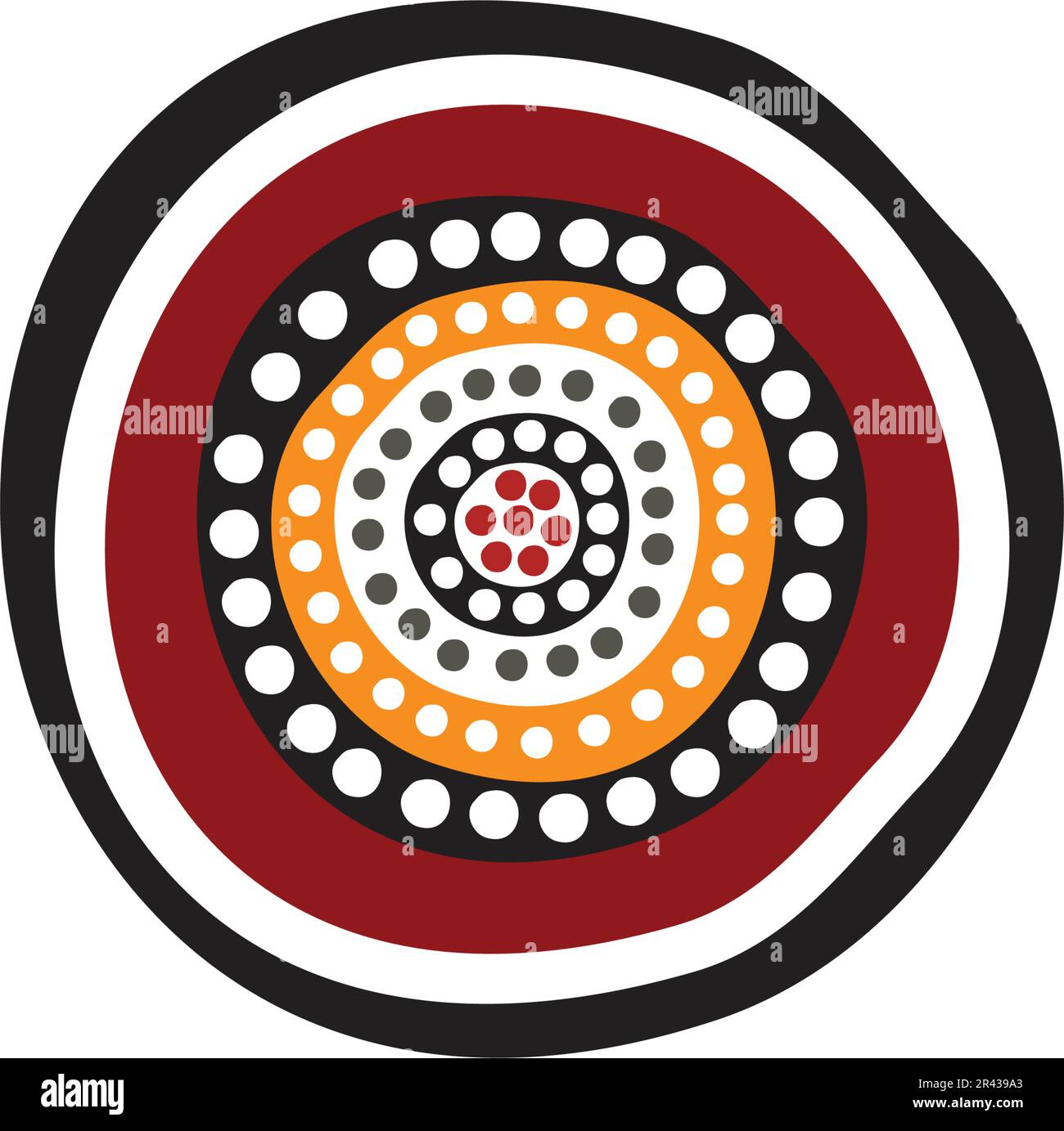 Aboriginal art dots painting icon logo design Stock Vector Image & Art ...