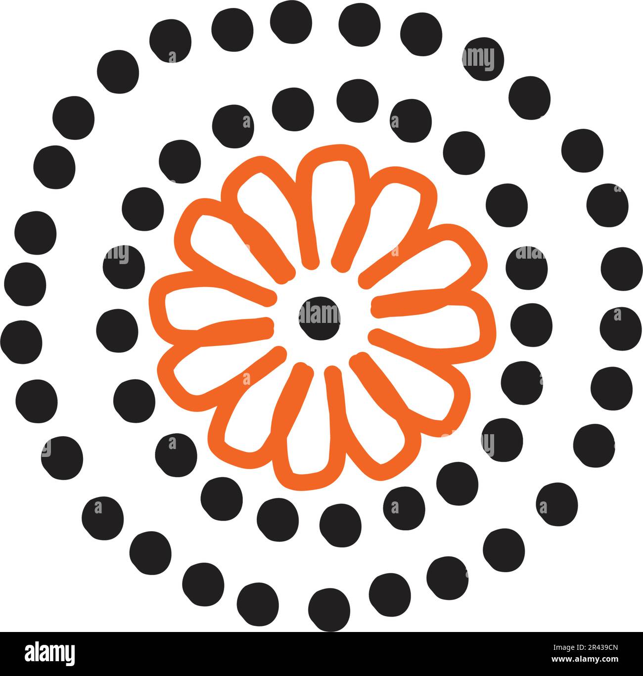 Aboriginal art dots painting icon logo design Stock Vector Image & Art ...