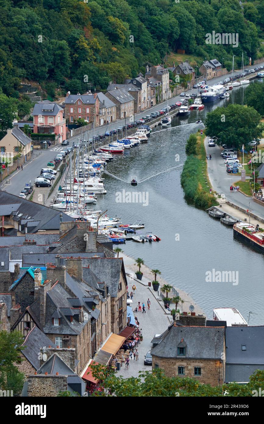 Port of Dinan on La Rance river Stock Photo - Alamy