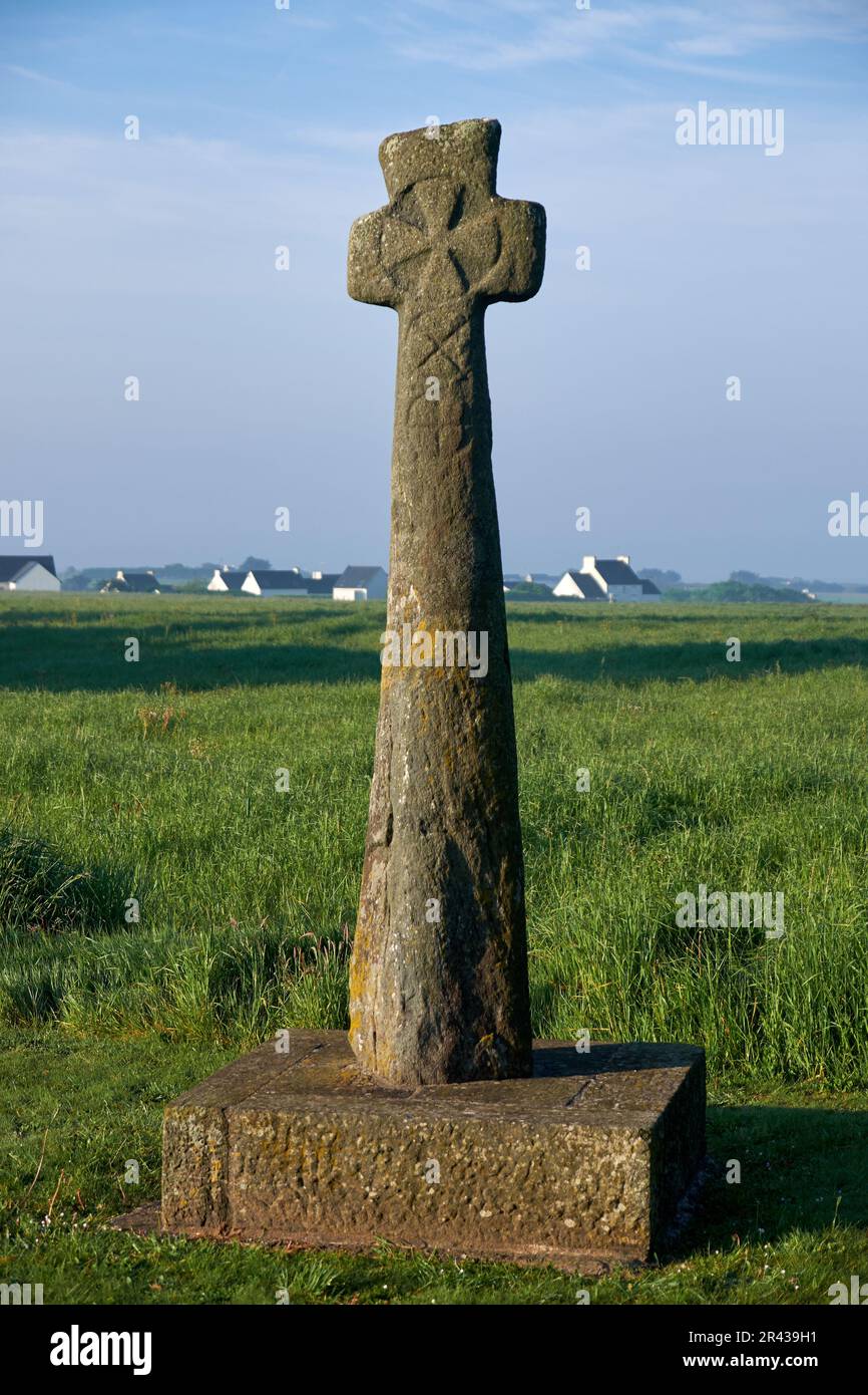 Stone cross in Finistere, Brittany, France Stock Photo - Alamy