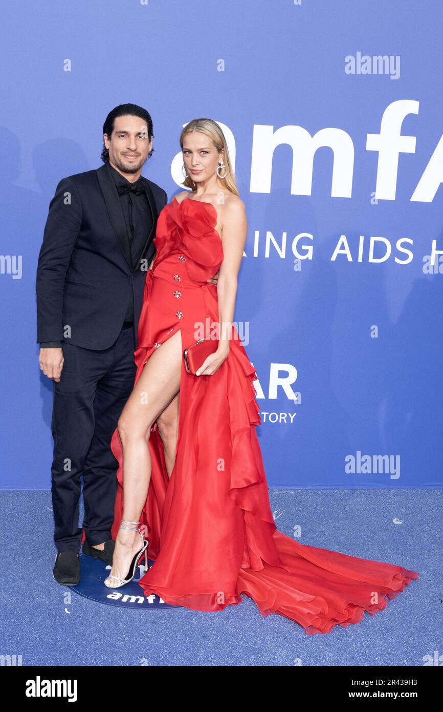Cannes, France. May 25, 2023. Benjamin Larretche and Petra Nemcova ...