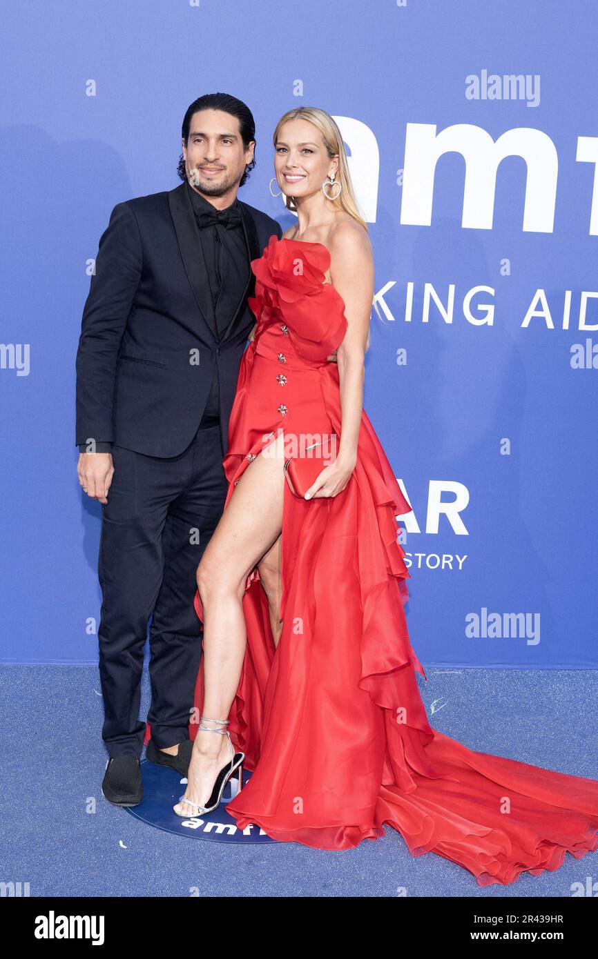Cannes, France. May 25, 2023. Benjamin Larretche and Petra Nemcova ...