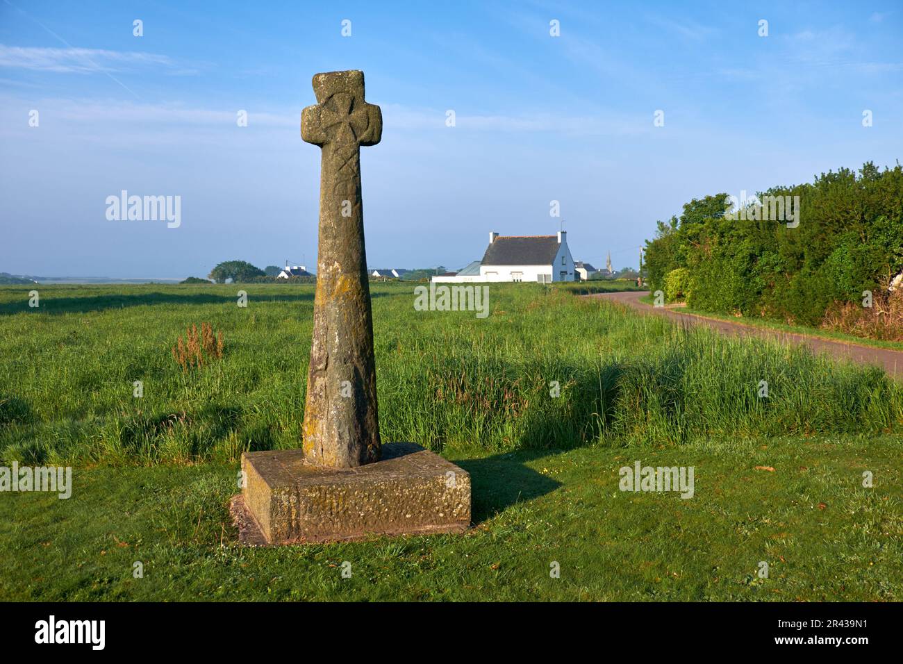 Stone cross in Finistere, Brittany, France Stock Photo - Alamy