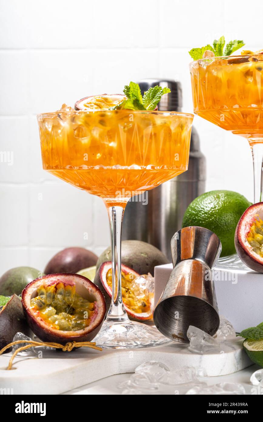 Passion Fruit Martini Cocktail Sweet Pornstar Alcoholic Drink With
