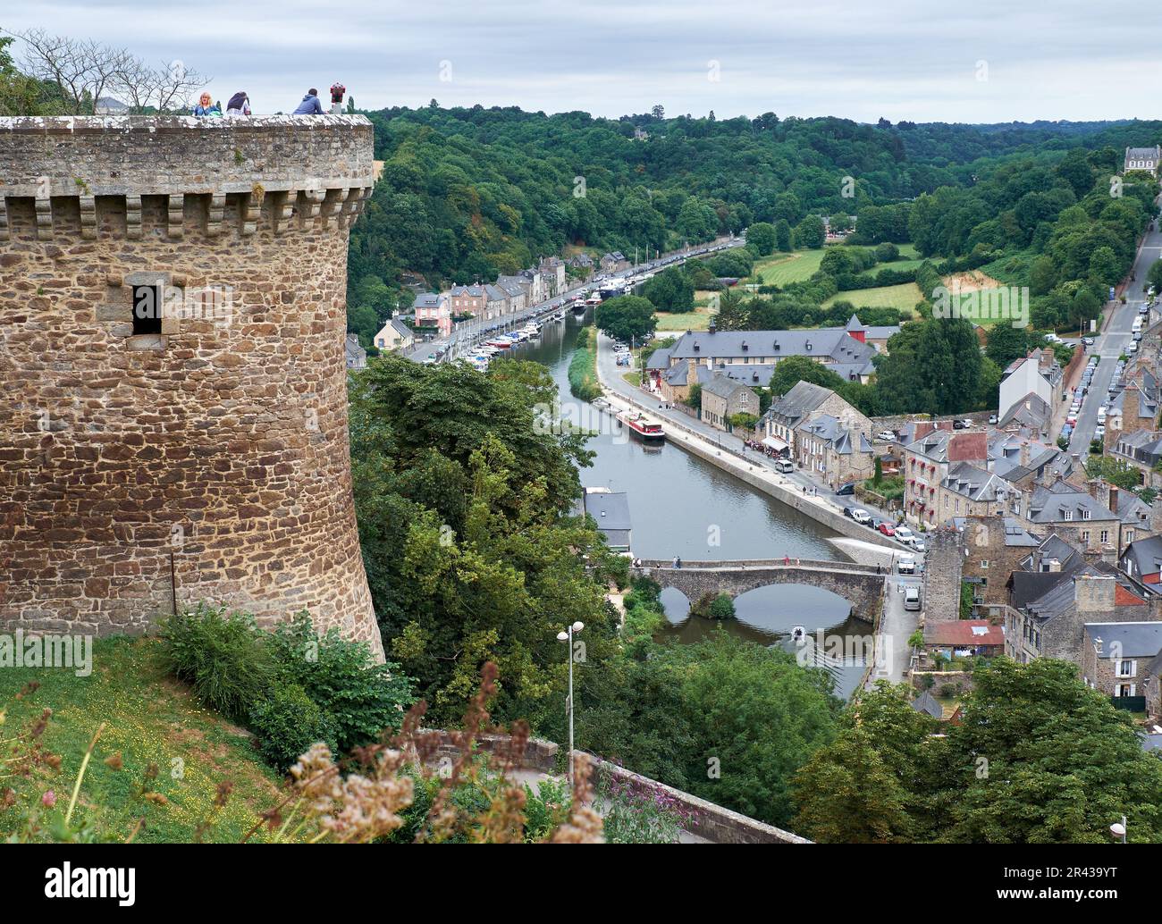 Port of Dinan on La Rance river Stock Photo - Alamy