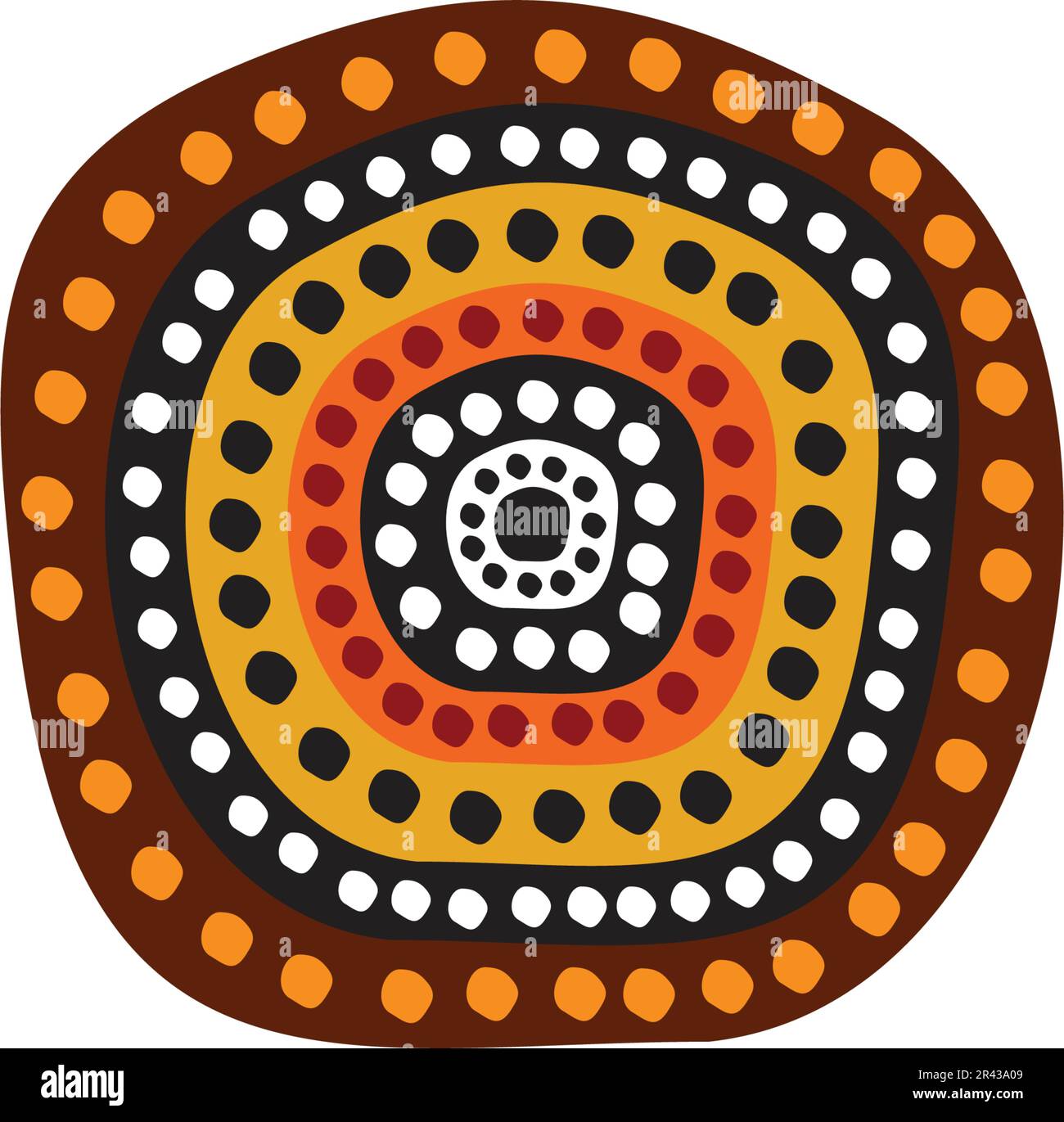 Aboriginal art dots painting icon logo design Stock Vector Image & Art ...