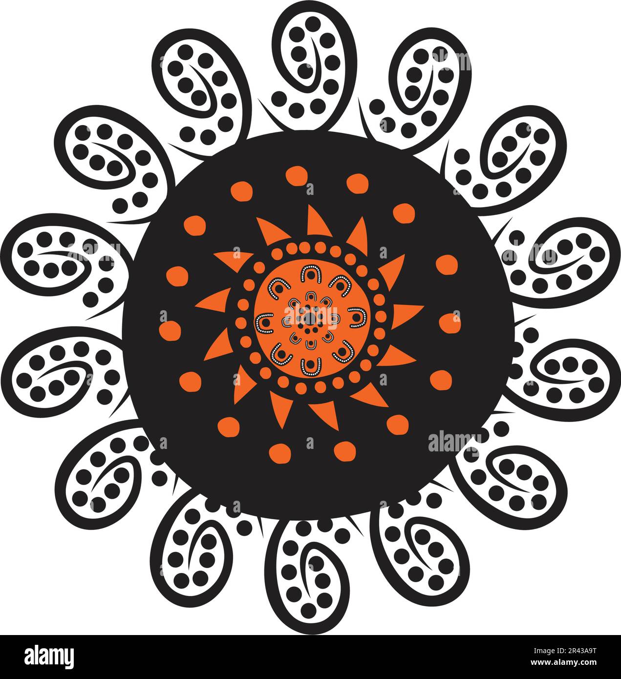 Aboriginal art dots painting icon logo design Stock Vector Image & Art ...