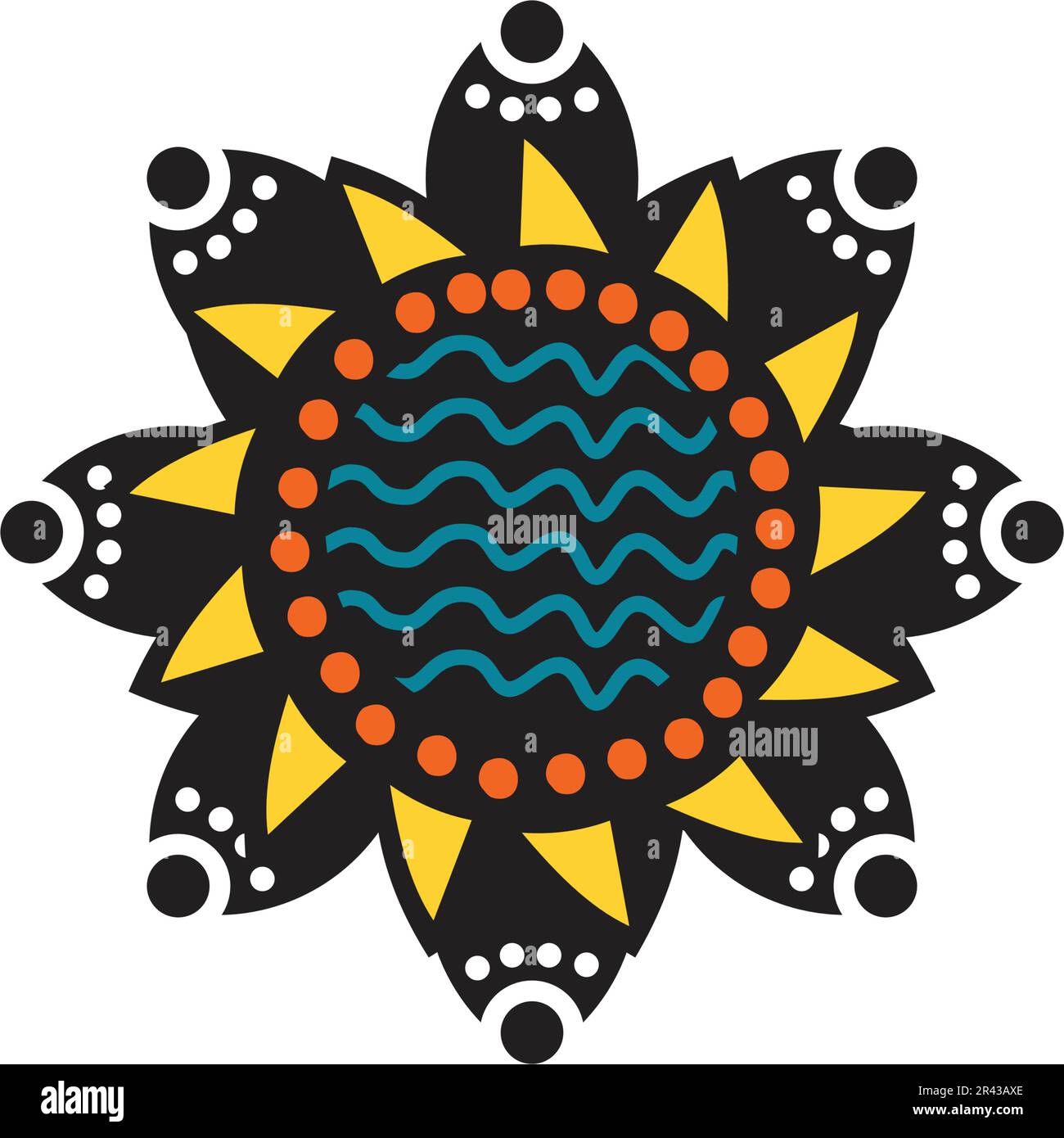 Aboriginal art dots painting icon logo design Stock Vector Image & Art ...