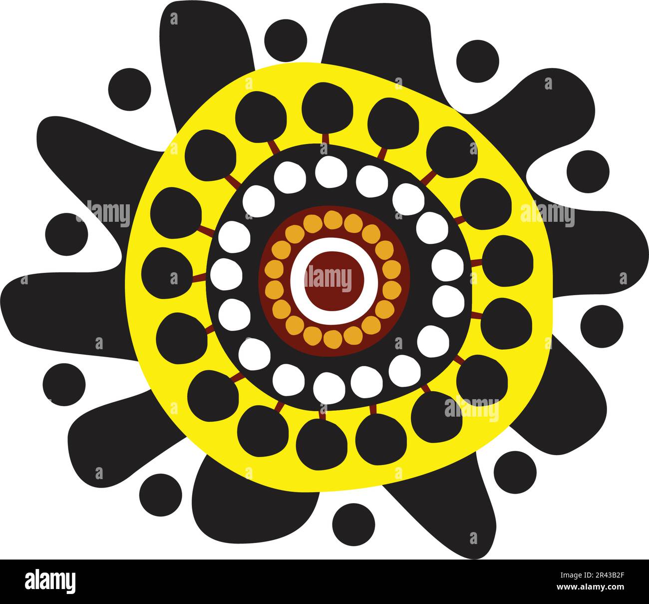 Aboriginal art dots painting icon logo design Stock Vector Image & Art ...