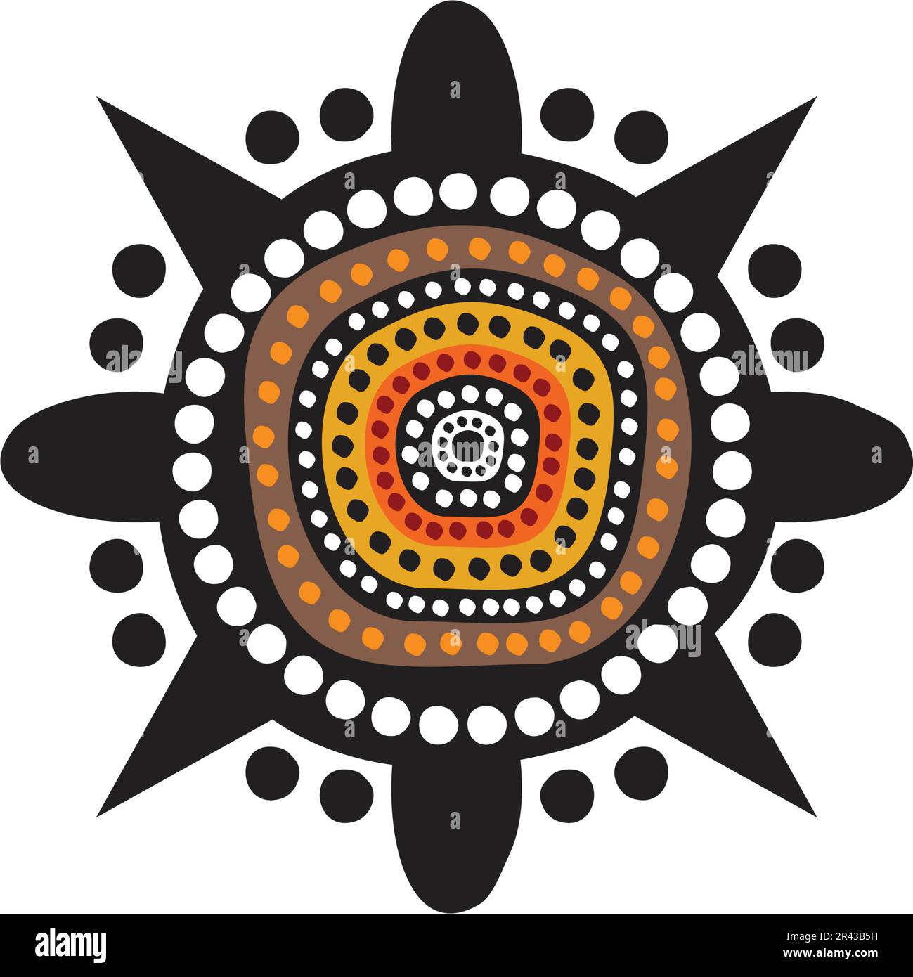 Aboriginal art dots painting icon logo design Stock Vector Image & Art ...