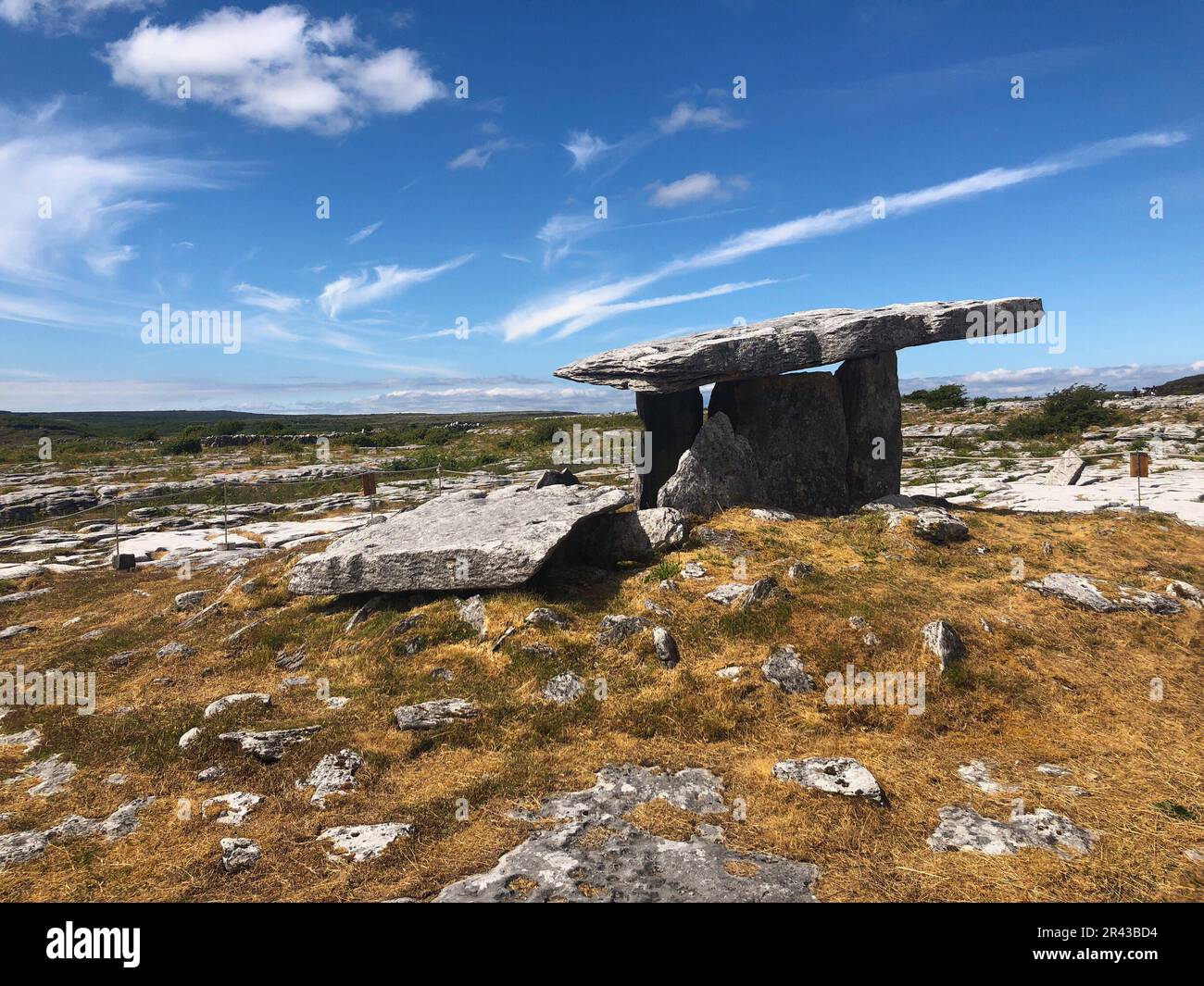 The Poulnabrone Dolmen is located near the townland of Caherconnell in ...