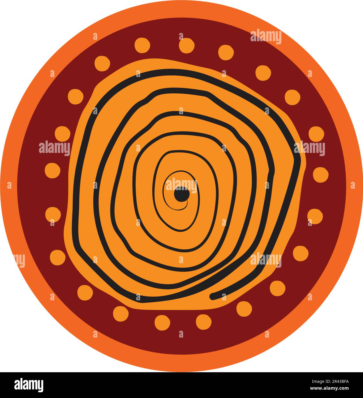 Aboriginal art dots painting icon logo design Stock Vector Image & Art ...