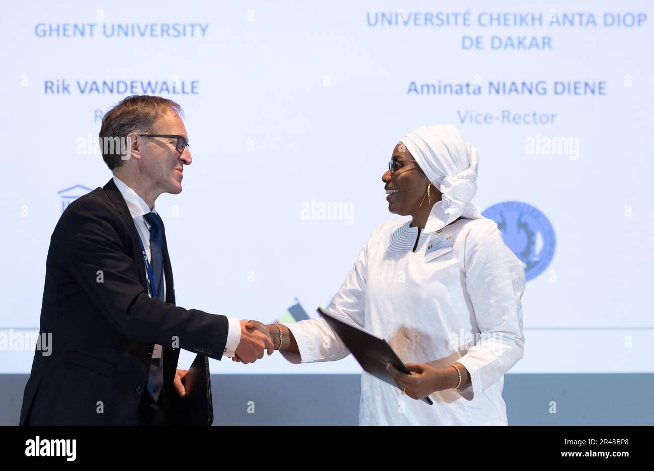 Dakar, Senegal. 25th May, 2023. Rik Vandewalle and Aminata Niang Diene ...
