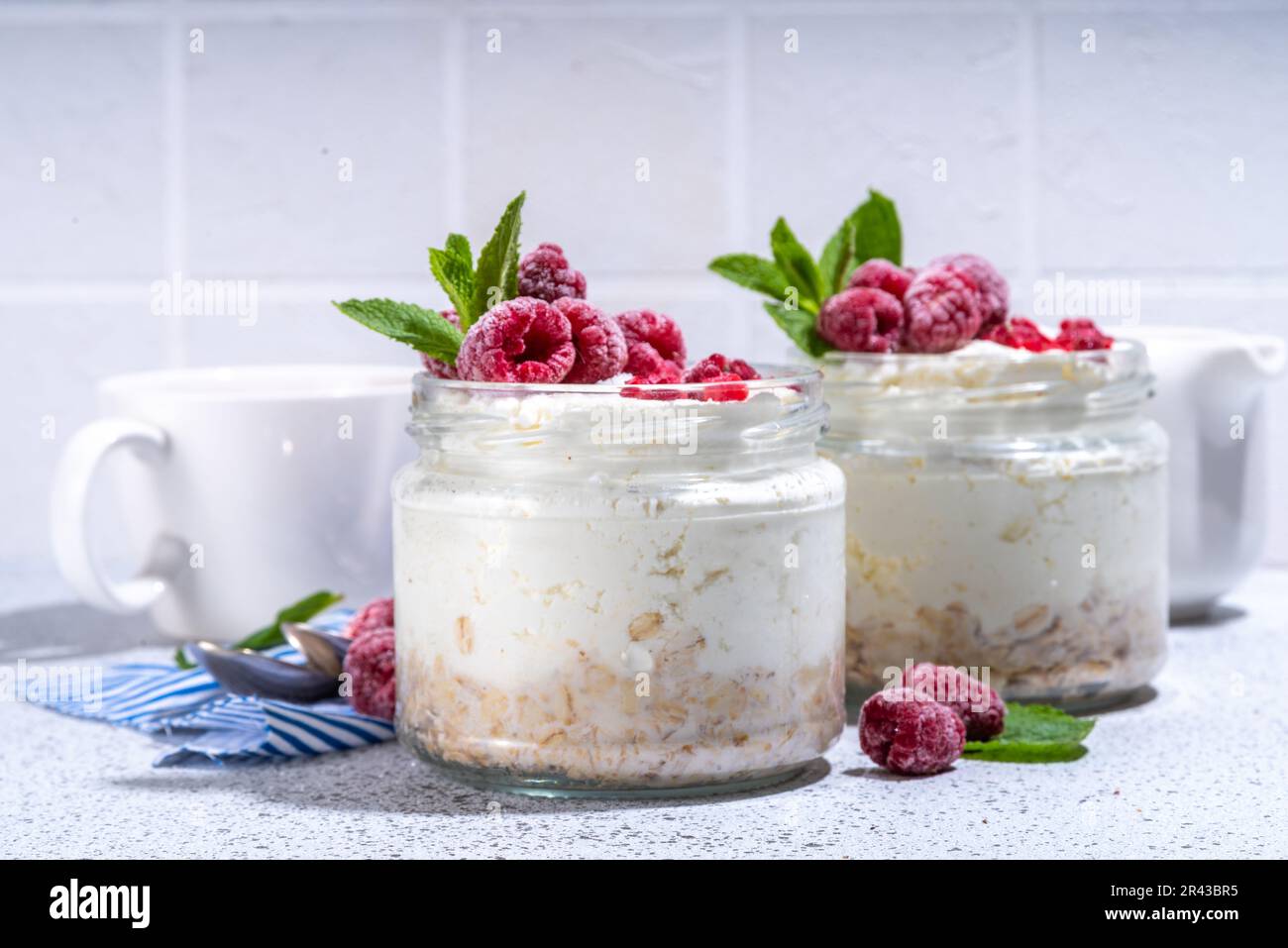 Overnight cheesecake oatmeal. Cheesecake morning breakfast layered ...