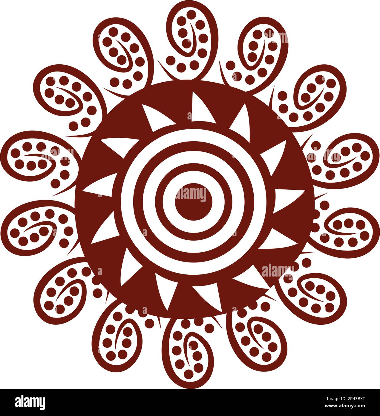 Aboriginal art dots painting icon logo design Stock Vector Image & Art ...