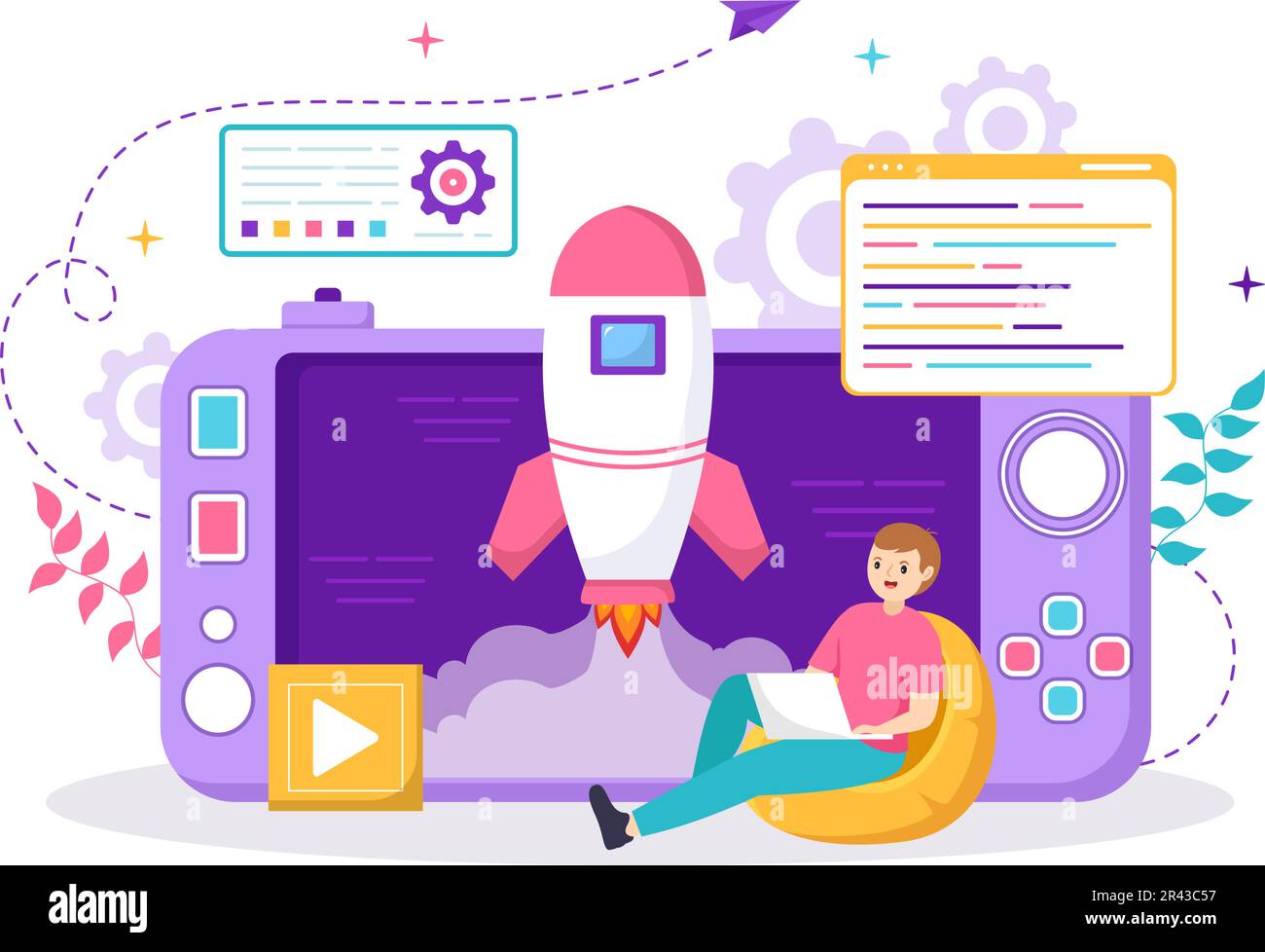 Games developer computer Stock Vector Images - Alamy