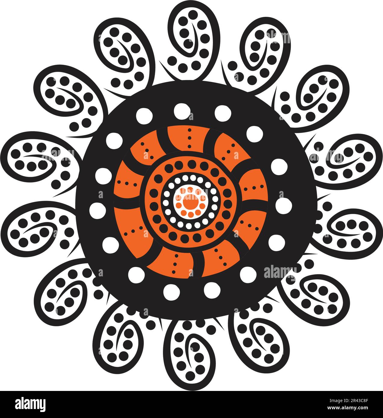 Aboriginal art dots painting icon logo design Stock Vector Image & Art ...