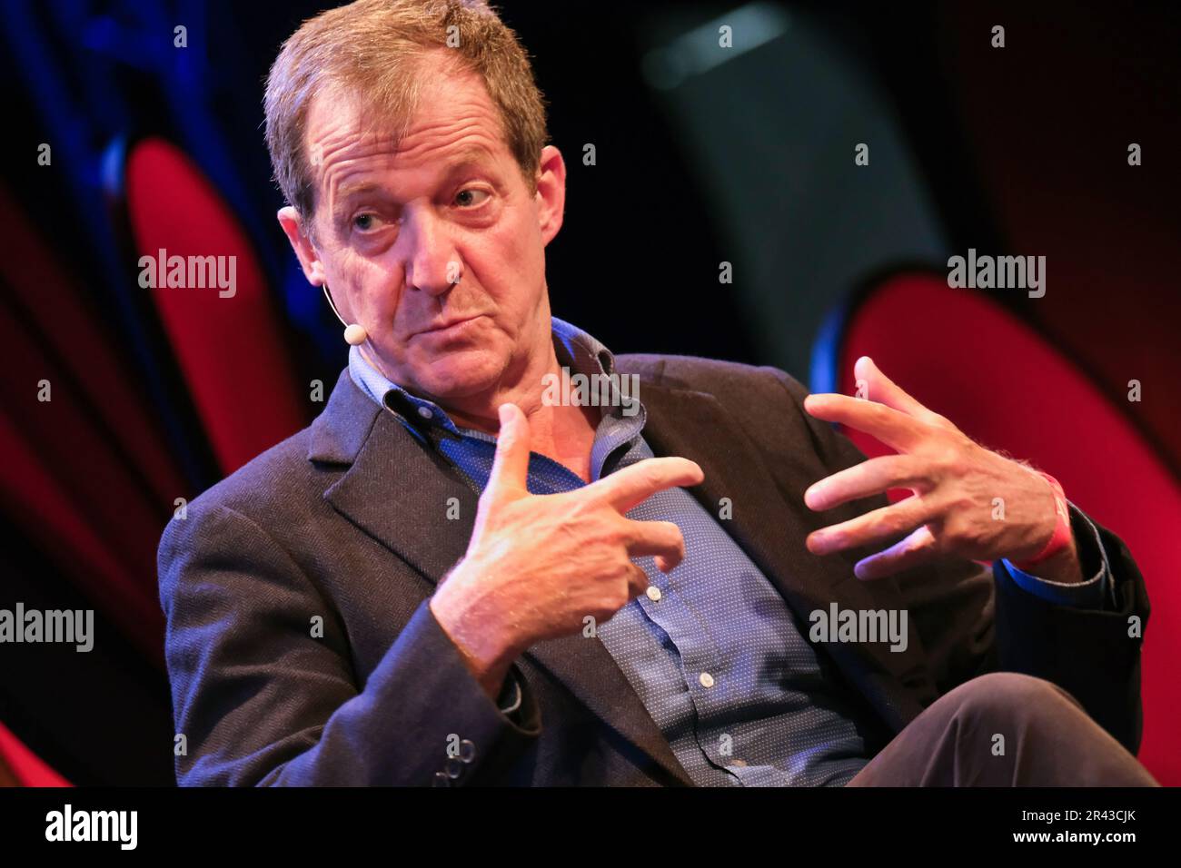 Hay-on-Wye, Herefordshire, UK Thursday 25 May 2023.Alastair Campbell ...