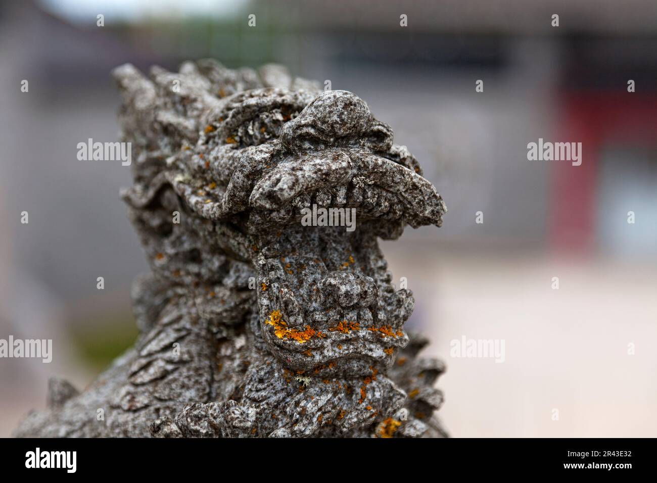 small Chinese stone statue representing a dragon Stock Photo - Alamy