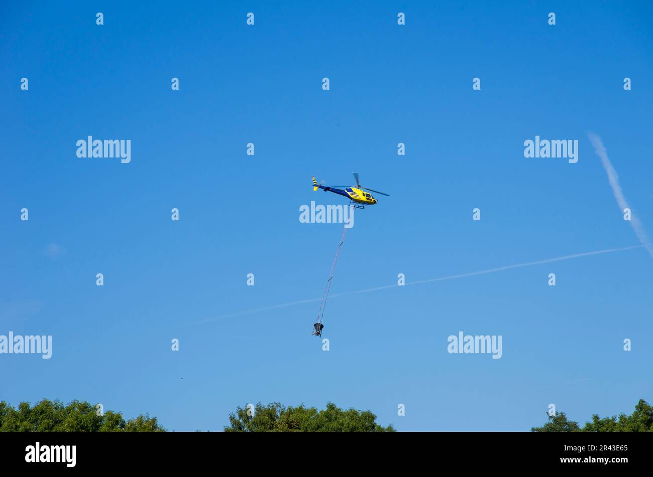 Spraying flight, a forest protection and management action, a ...