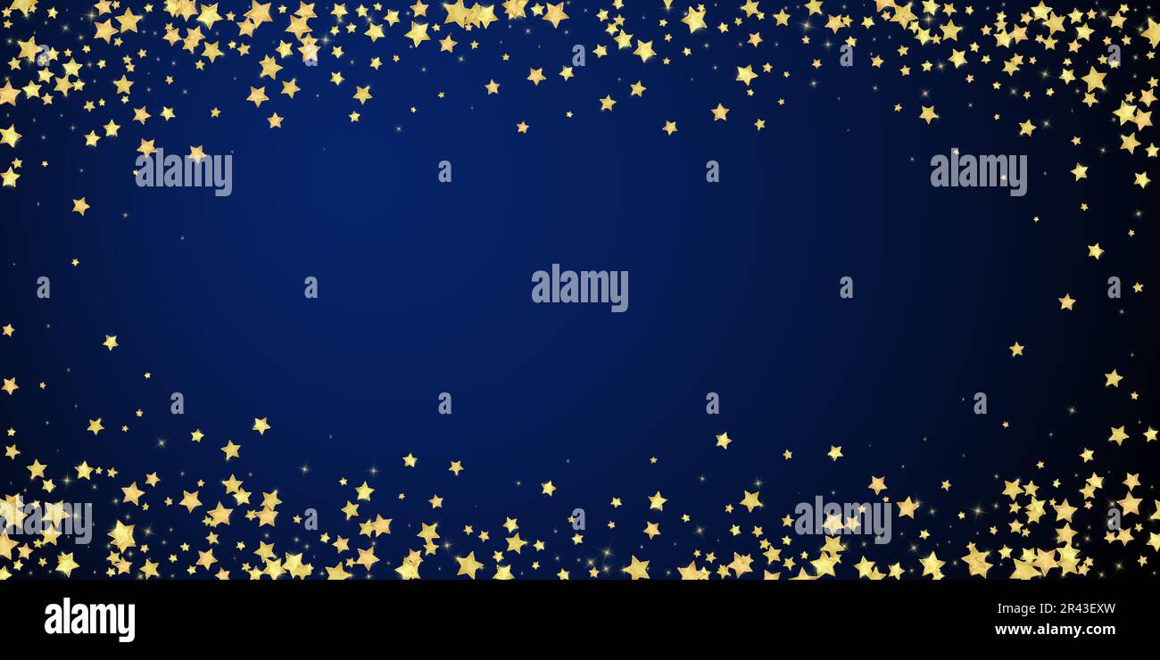 Magic stars vector overlay. Gold stars scattered around randomly ...