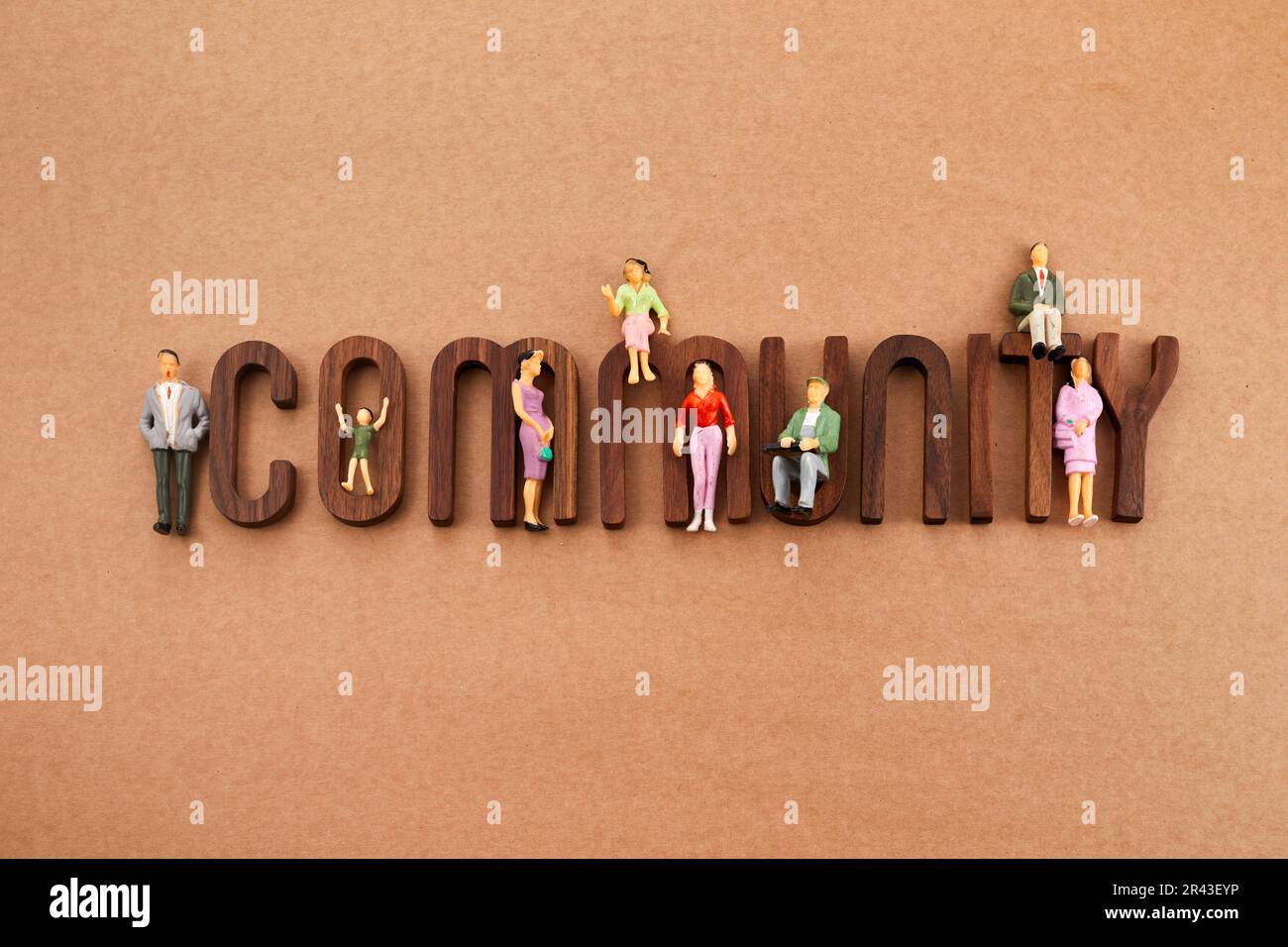 Community concept. Modern multicultural society concept with people ...