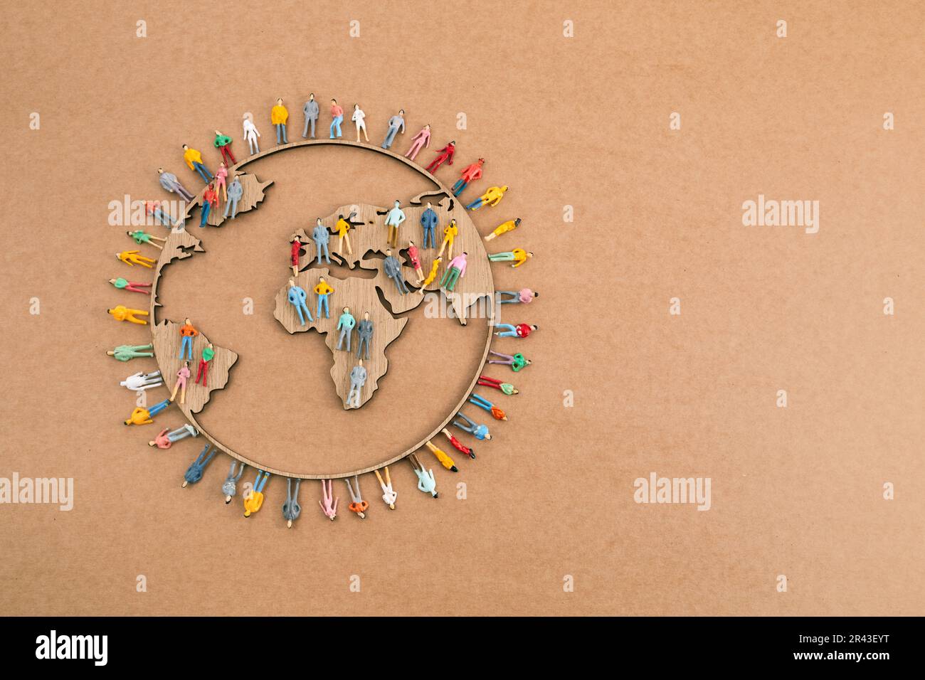 World Population Day, creative concept. Large and diverse group of ...