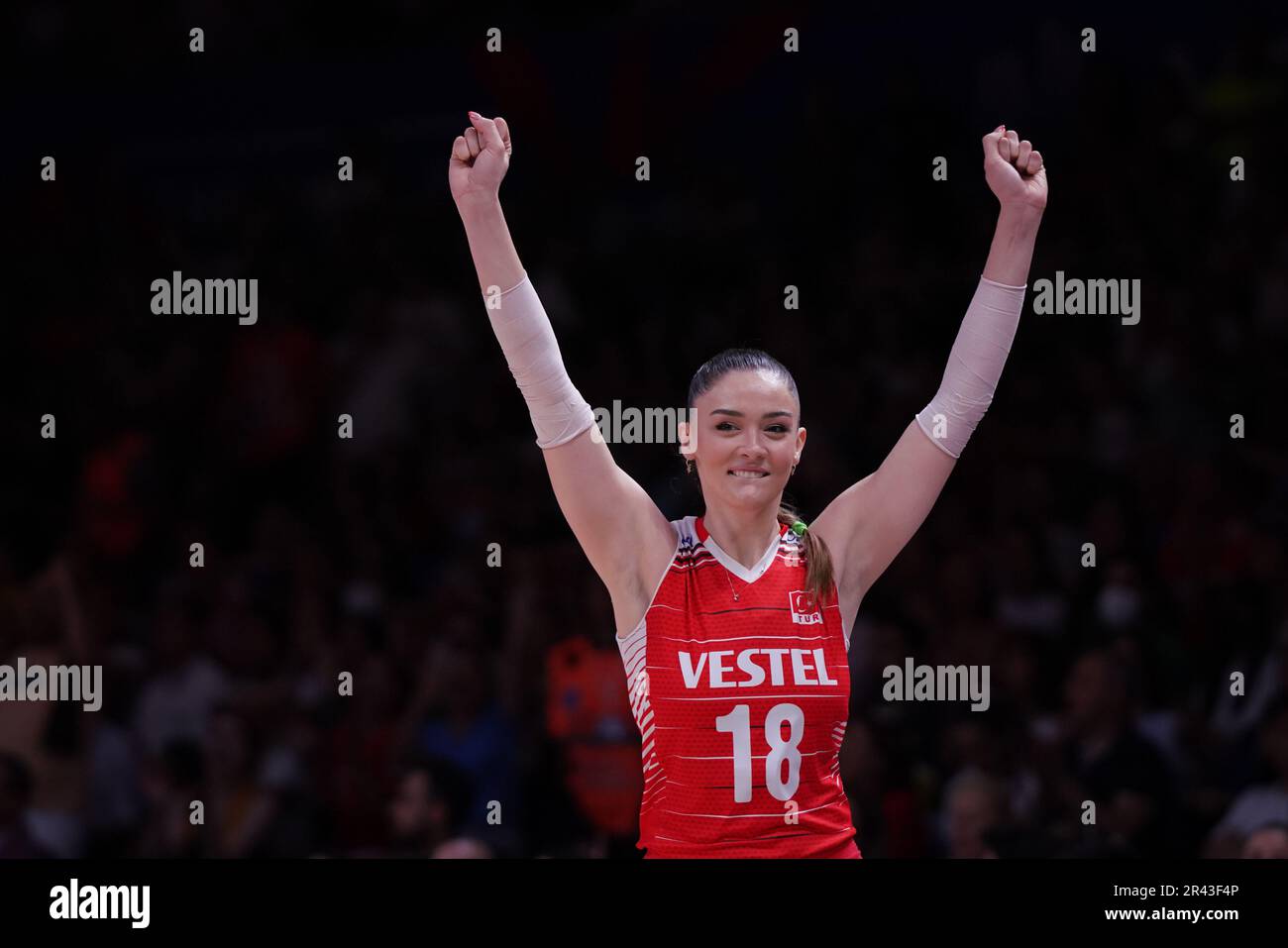 ANKARA, TURKIYE - JULY 14, 2022: Gunes Zehra in Turkiye vs Thailand VNL ...