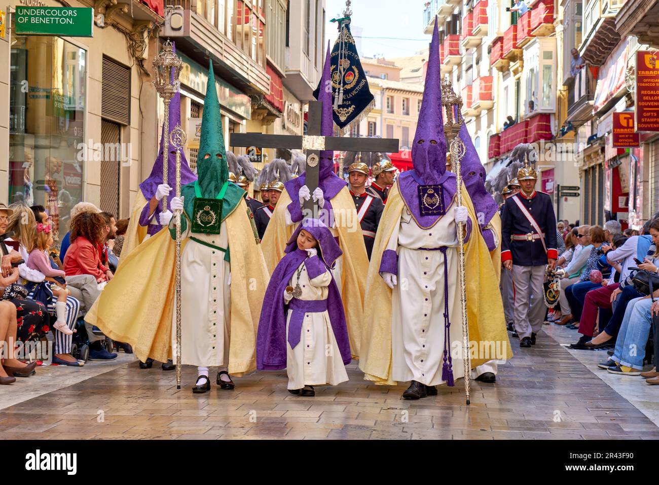 Andalusia Spain. Procession at the Semana Santa (Holy week) in Malaga ...