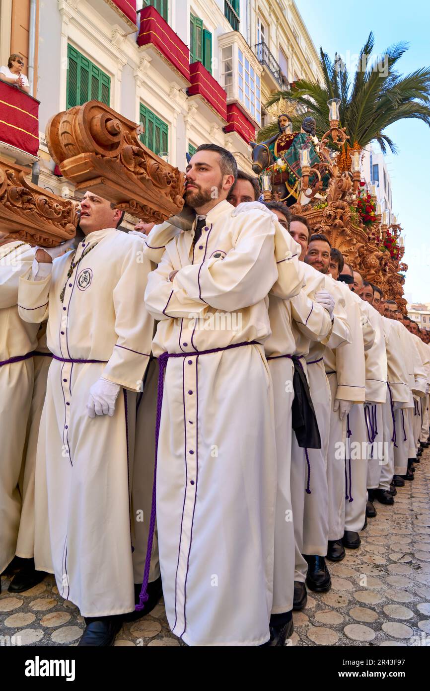 Andalusia Spain. Procession at the Semana Santa (Holy week) in Malaga ...