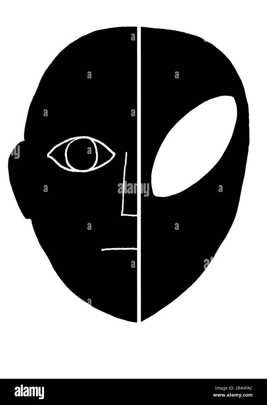 Half human half alien hi-res stock photography and images - Alamy