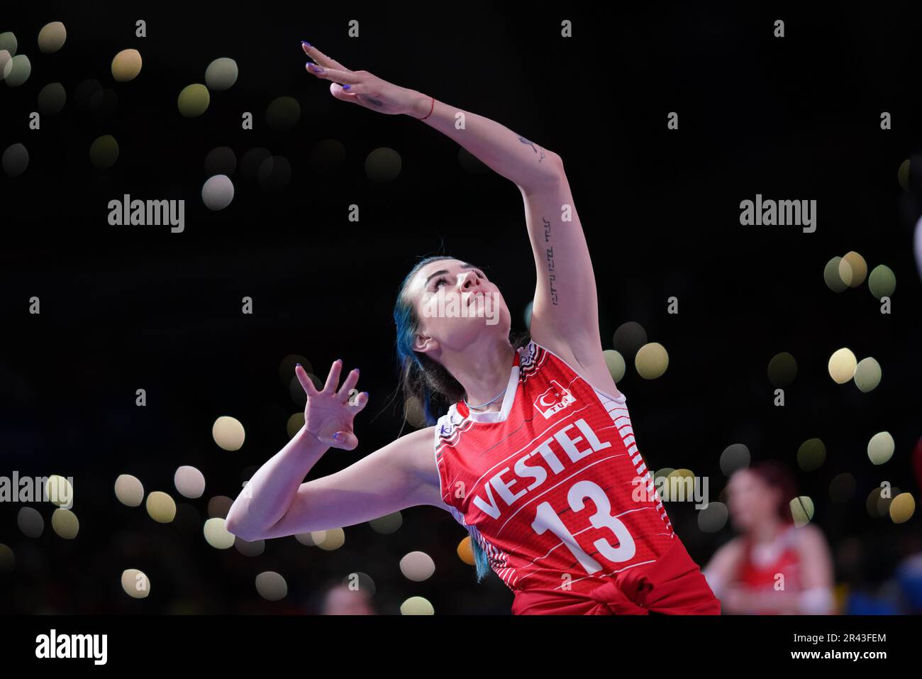 ANKARA, TURKIYE - JULY 14, 2022: Boz Meryem warming up during Turkiye ...